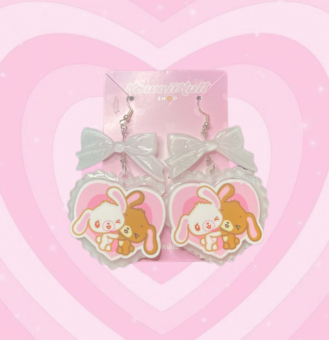 Sugarbunnies Sanrio Earrings Shirousa Kurousa Shiro Usa & Kuro Usa ...
