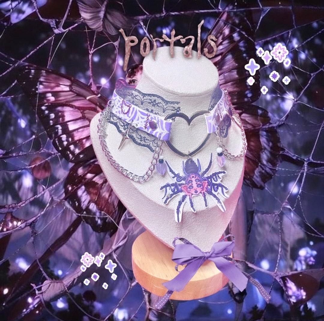 Choker Melanie Martinez Portals Spider Web Inspired RIP Crybaby Nymph K ...