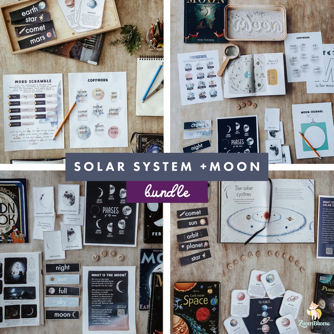 Solar System and Moon Study Bundle, Solar System, Moon Unit Study ...