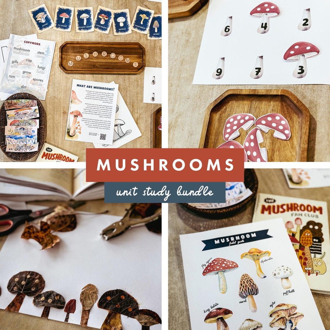 Mushrooms Unit Study, Mushroom Unit, Homeschool Unit Studies ...