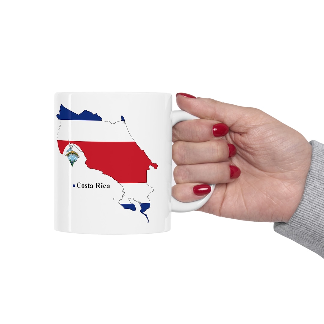 Costa Rica Map Mug. the Perfect Gift for a Traveler. Canada Map Mug ...