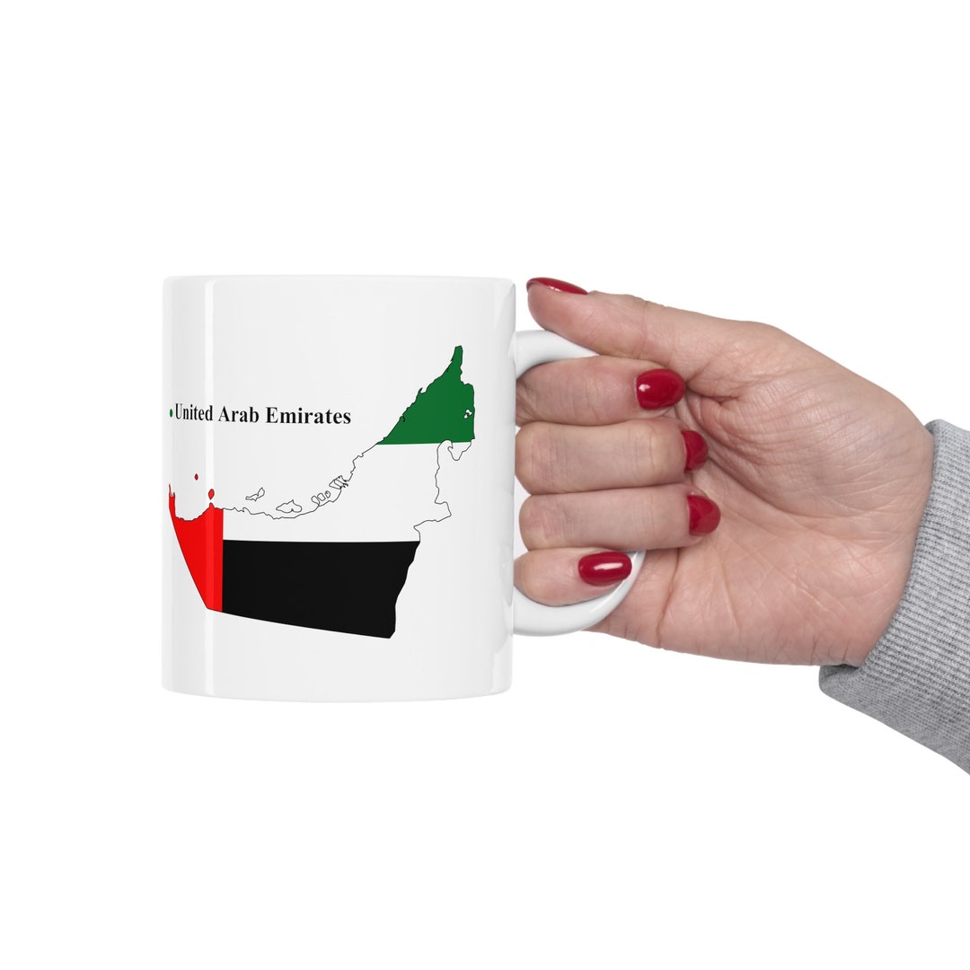 United Arab Emirates Map Mug: the Perfect Gift for Any Traveler. United ...