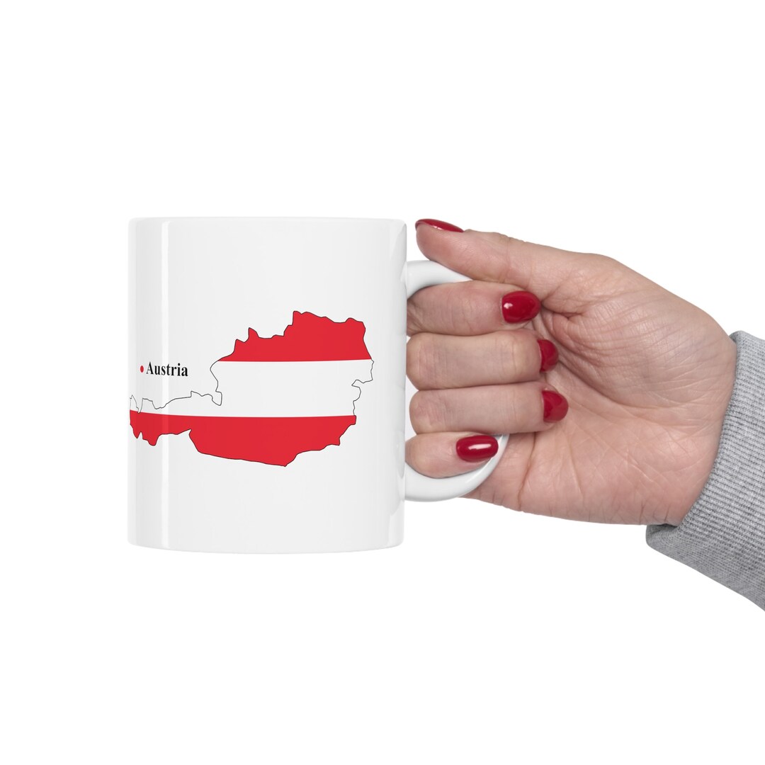 Austria Map Mug. the Perfect Gift for a Traveler. Austria Map Mug ...
