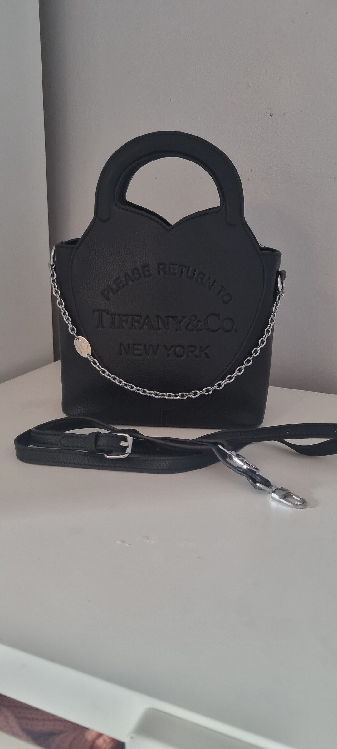Tiffany and Co Inspired Purse/ Mini Tote Bag Black - Etsy