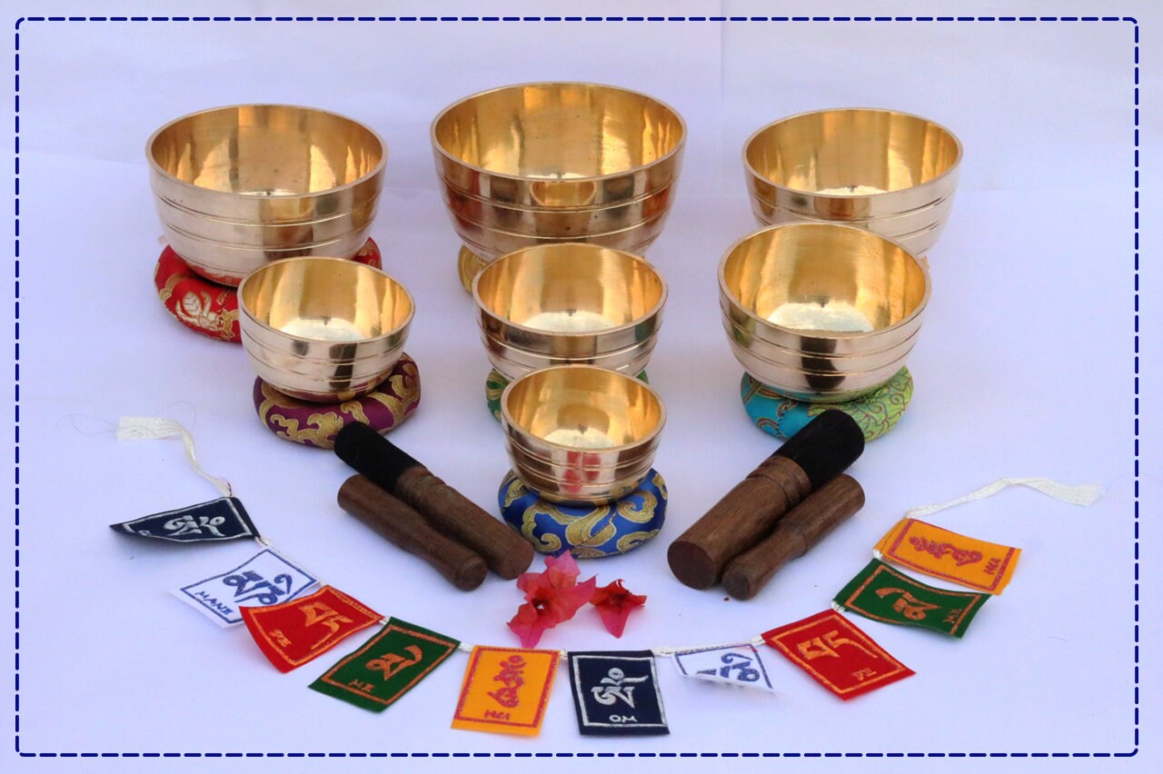 Plain Singing Bowl Set of 7 Handmade Singing Bowl Singing Bowl Singing ...