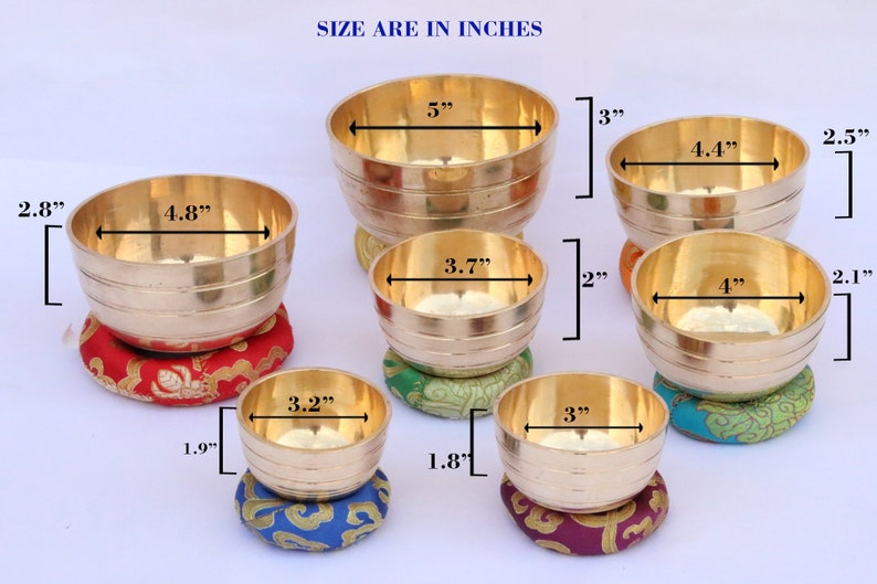 Plain Singing Bowl Set of 7 Handmade Singing Bowl Singing Bowl Singing ...