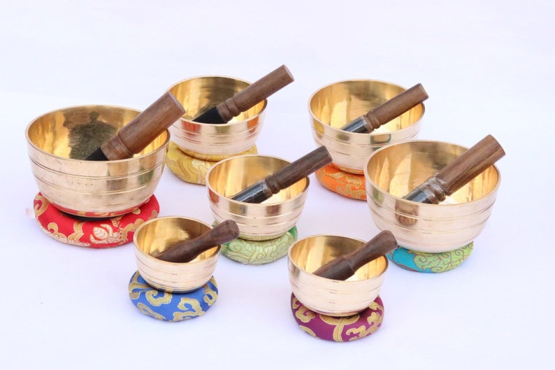 Plain Singing Bowl Set of 7 Handmade Singing Bowl Singing Bowl Singing ...