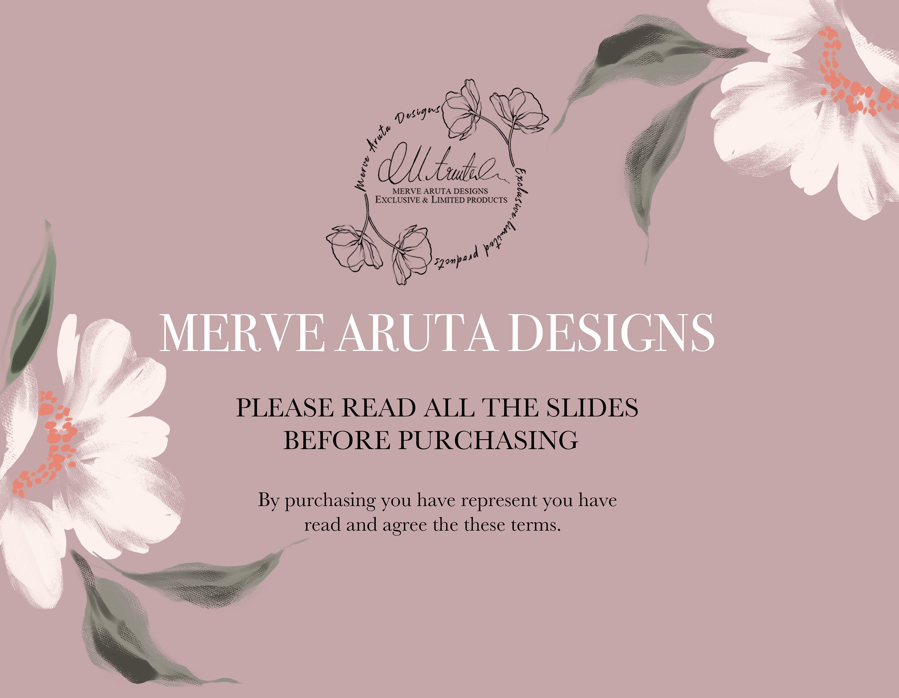 Digital Download, Handmade Floral Pattern Design, Watercolor Flower ...