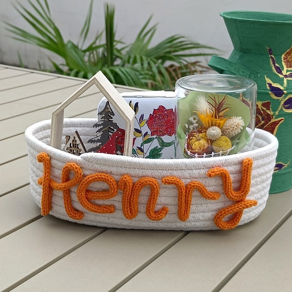 Monogram Basket - Etsy