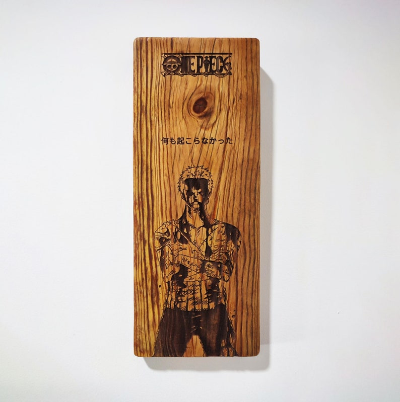 One Piece Wooden Painting of Zoro With the Famous Scene From - Etsy