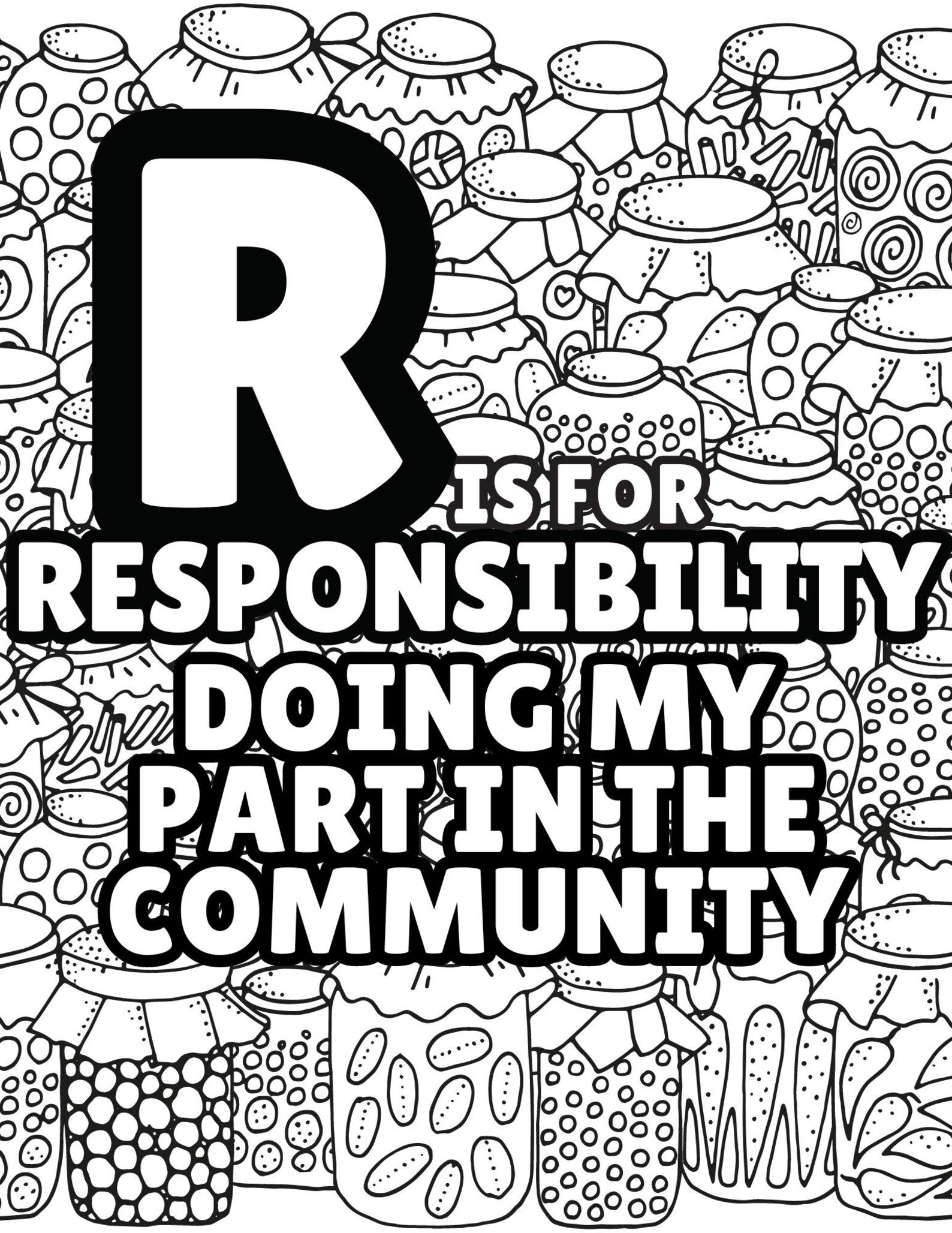 Responsibility Coloring Page, Coloring Sheet, Responsibility Doing My ...