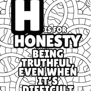 Honesty Coloring Page, H is for Honesty, Telling the Truth When It's ...