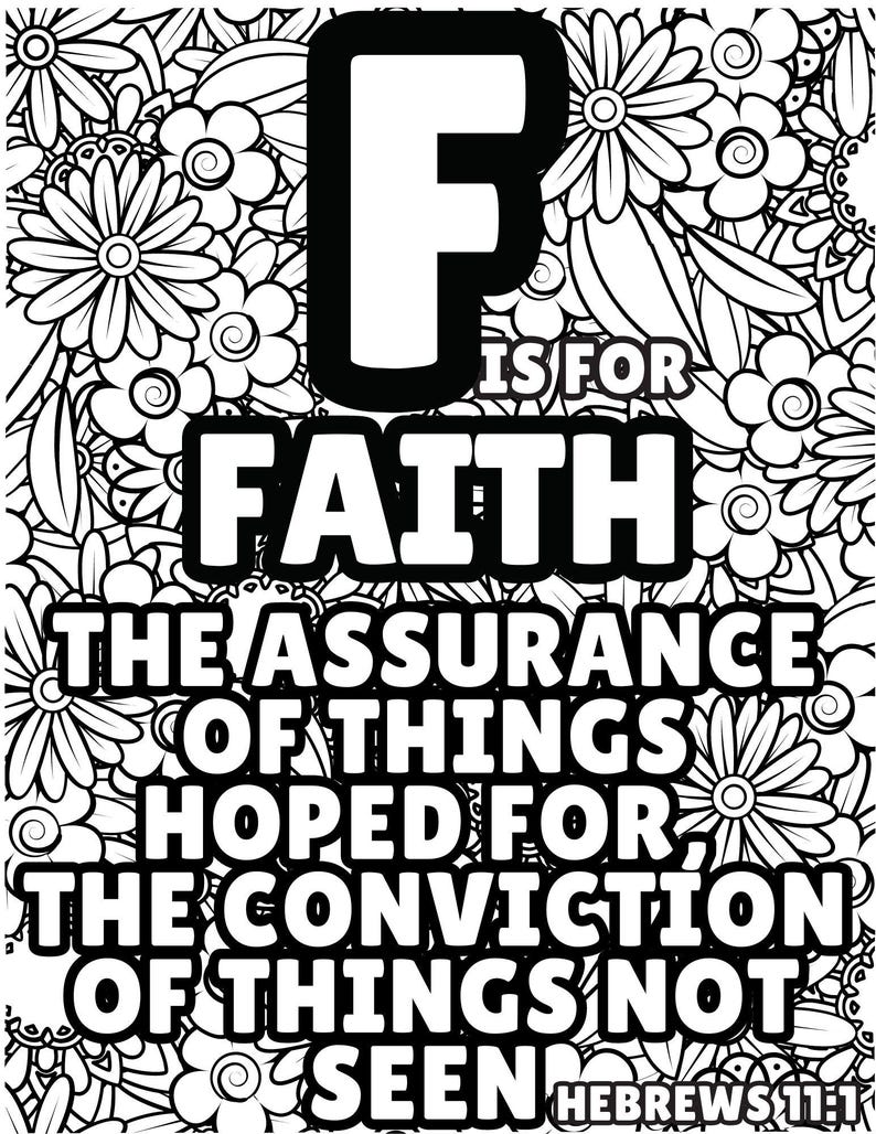Faith Coloring Page, F is for Faith Coloring Sheet, Religious Education ...