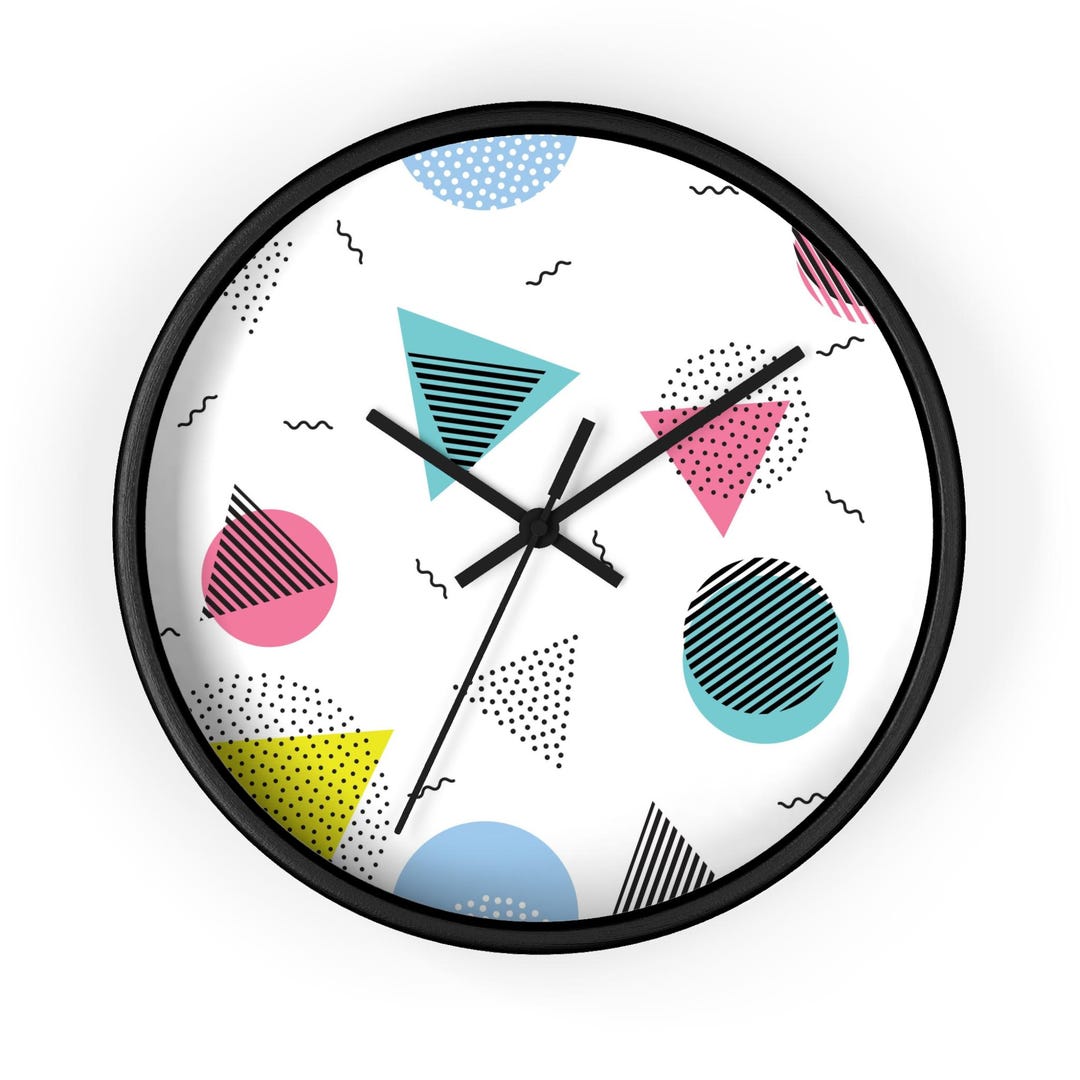 1990's Retro Preppy Wall Clock, Clock, Shaped Clock, Principal Gift ...