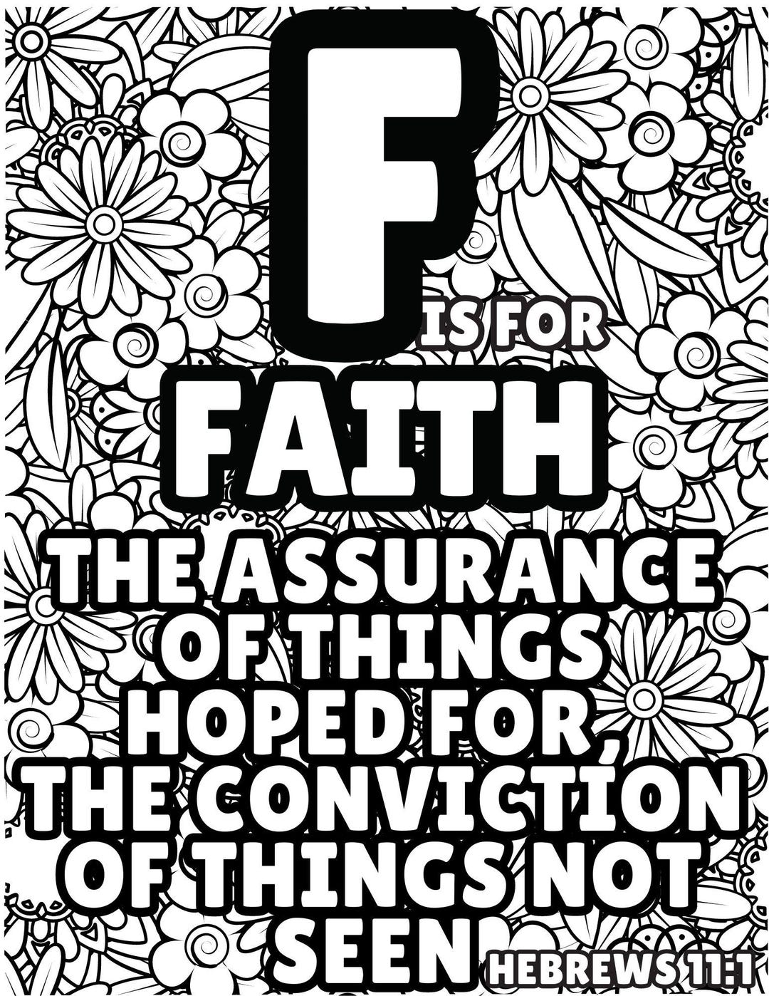 Faith Coloring Page, F is for Faith Coloring Sheet, Religious Education ...