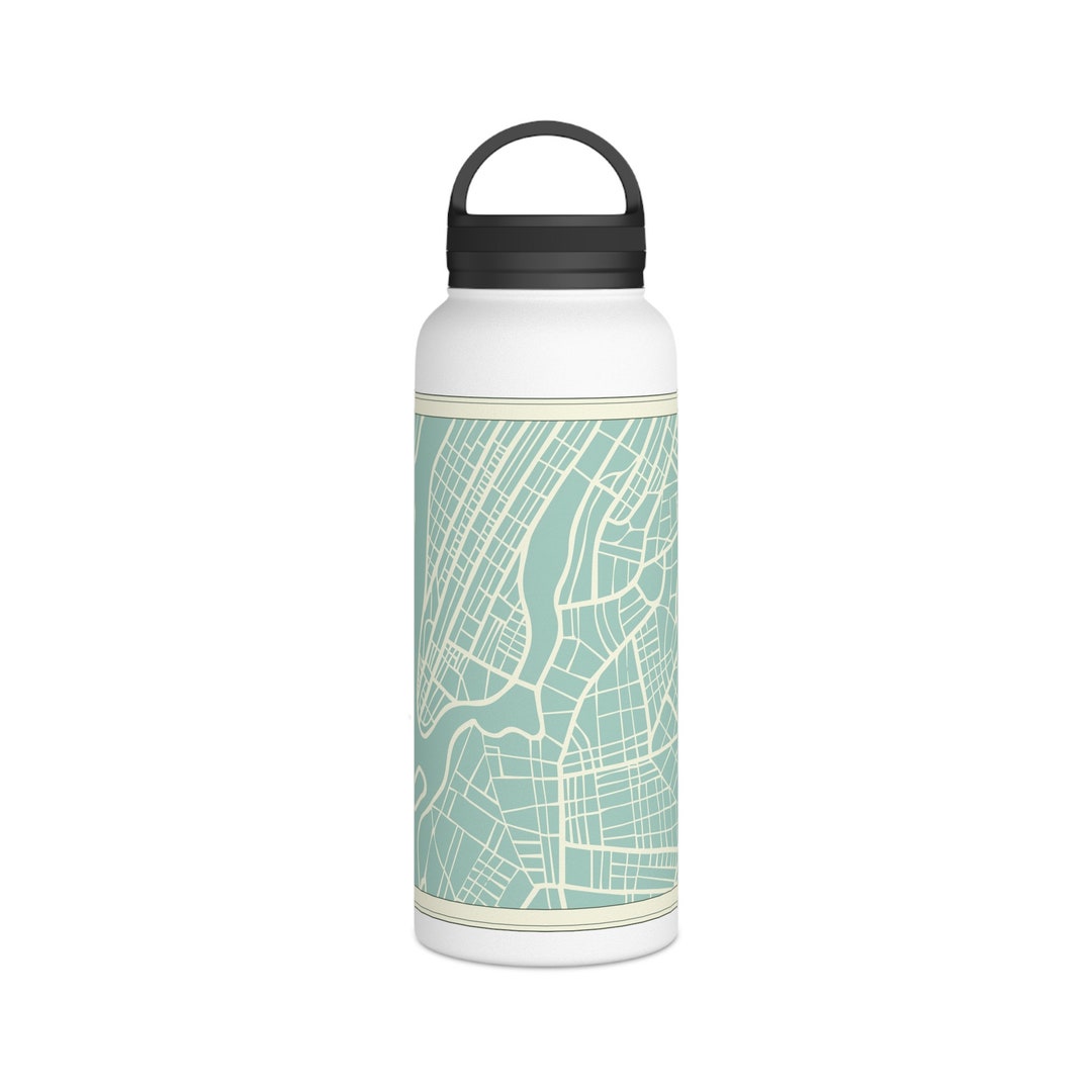 New York City Map Water Bottle, NYC Map Bottle, New York Gear, Gift for ...