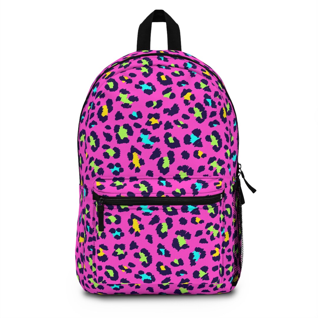 Rainbow Cheetah Backpack, Let's Be Frank 90's Backpack Vibes, Prep ...