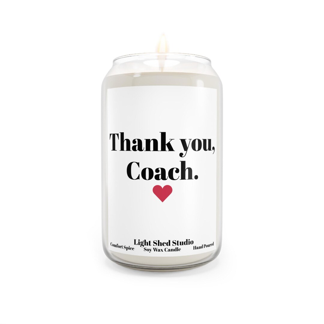 Coach Appreciation Candle, Sports Team Gift, Thank You Coach Soy Wax ...