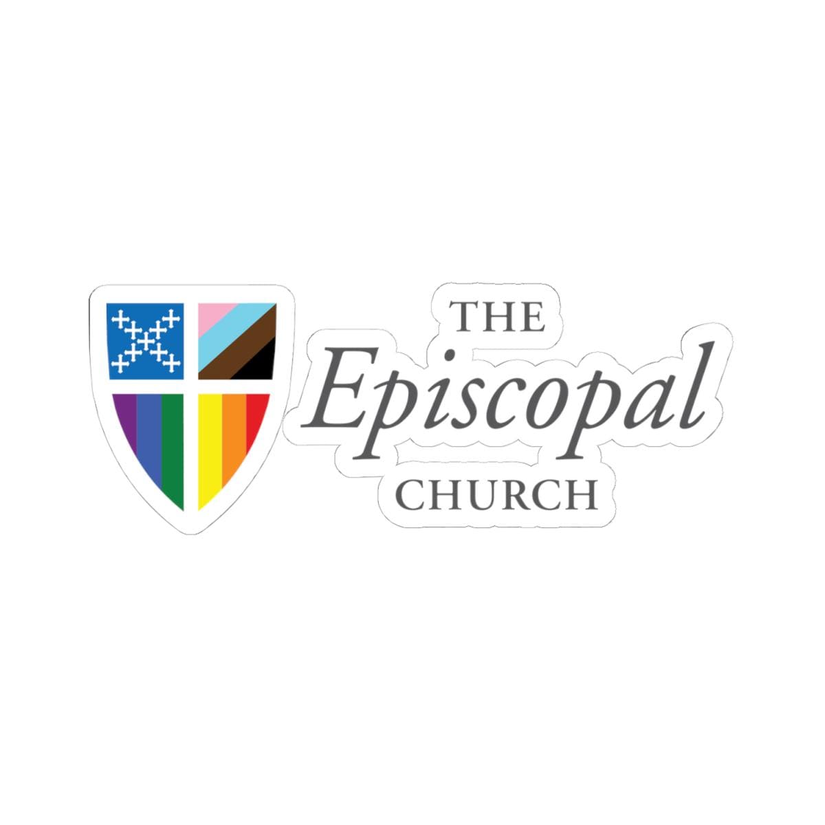 Episcopal Church Pride Shield Sticker: Rainbow Vinyl Decal - Etsy