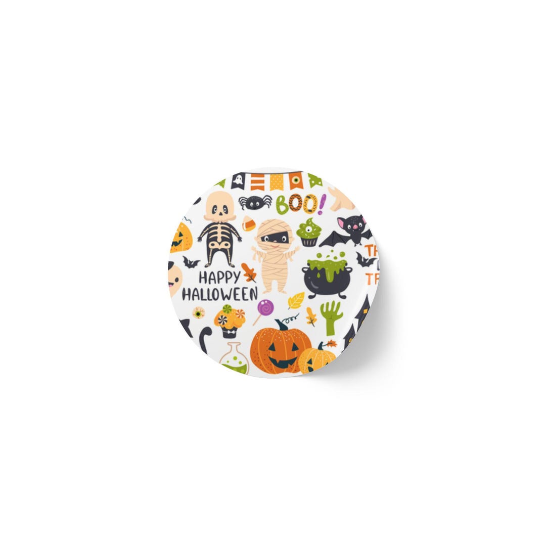 Round Sticker Rolls, Happy Halloween Sticker Roll, Trick or Treat ...
