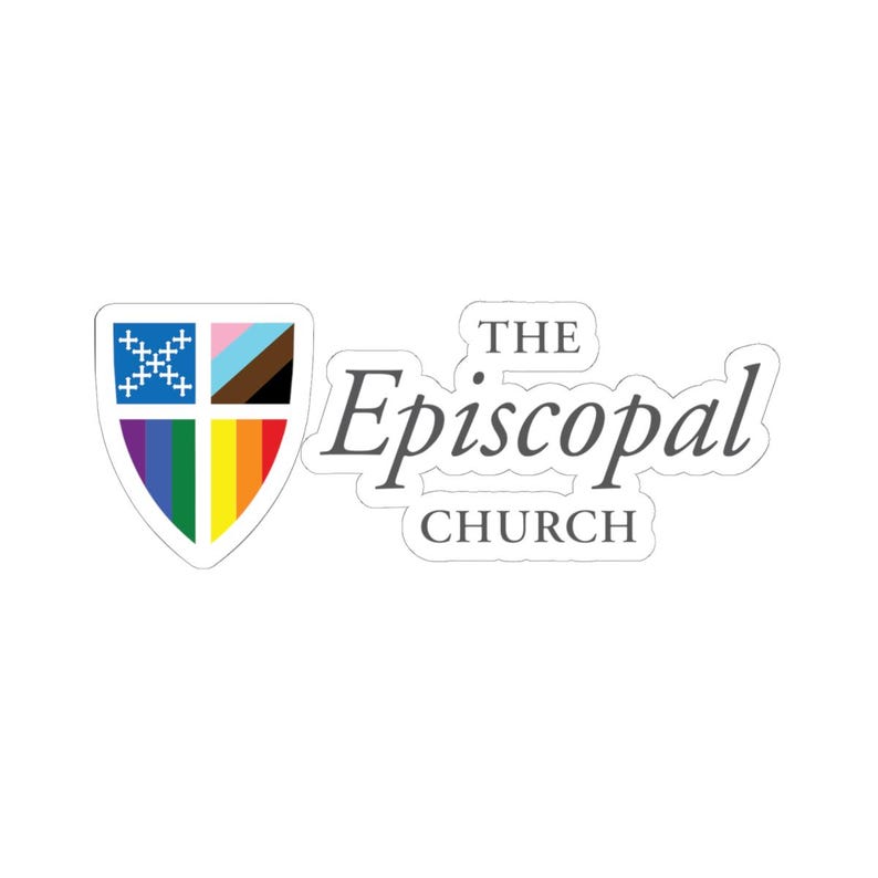 Episcopal Church Pride Shield Sticker: Rainbow Vinyl Decal - Etsy