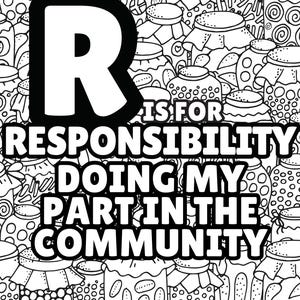 Responsibility Coloring Page, Coloring Sheet, Responsibility Doing My ...