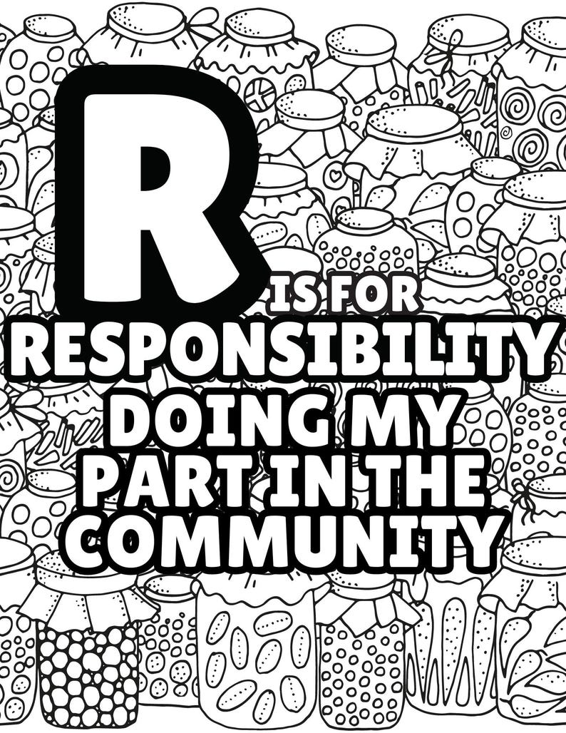Responsibility Coloring Page, Coloring Sheet, Responsibility Doing My ...