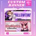 Custom Twitch Banner Custom Chibi Cute Banner Twitch Banner Header ...