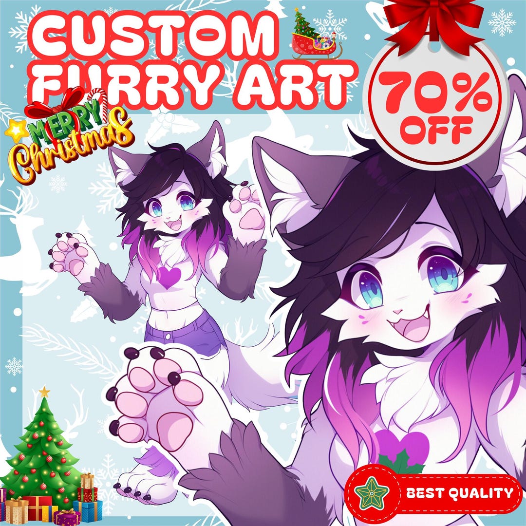 Custom Drawing Anime Character Furry Commission, Fursona, Anthro, Furry ...