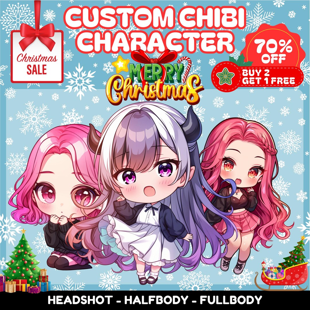 Custom Chibi Anime Chibi Character Chibi Logo Cute Chibi Chibi Emotes ...