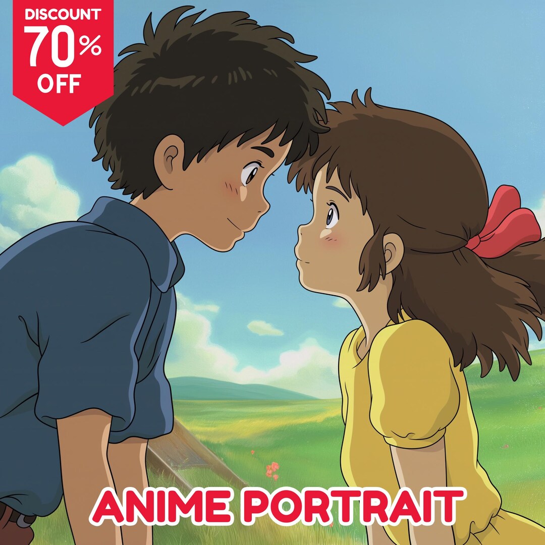 Custom Ghibli-style Art | Anime Portraits for Couples, Families & Pets ...