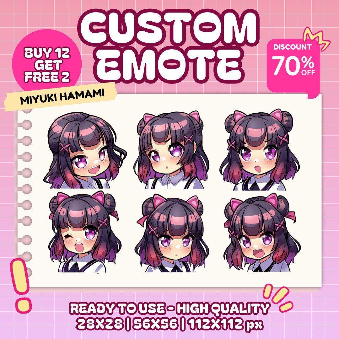 Custom Twitch & Kick Emotes | Animated, Chibi, Animal, Sticker | for ...