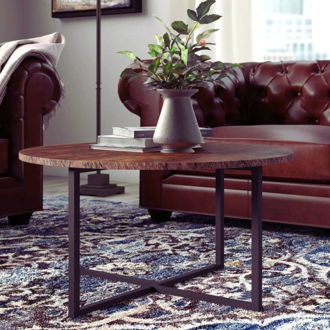 Round Wood Coffee Table Full Wood Round Coffee Table Elegant - Etsy
