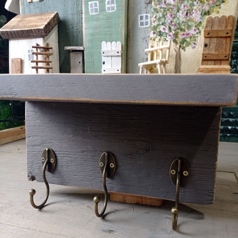 Handmade Wooden Key Holder Wall Mounted Coat Rack Hooks - Etsy