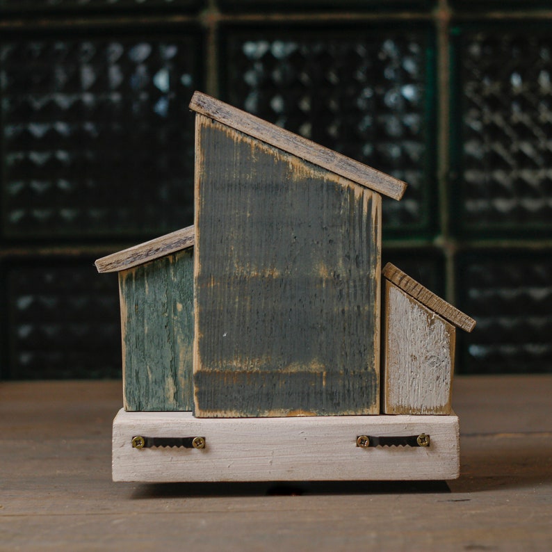 Handmade Wooden Key Holder, Wall Mounted Coat Rack Hooks, Wooden Houses ...