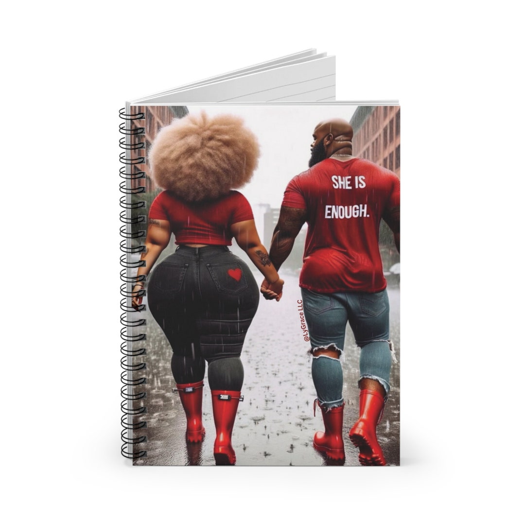 She is Enough Spiral Notebook Ruled Line Black Love writing Journal ...