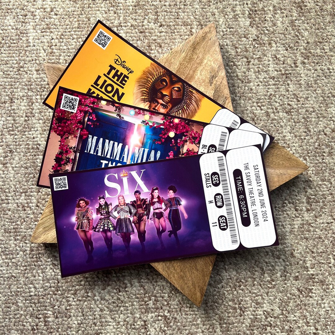 Personalised Theatre Ticket | Any Event Ticket | Show Ticket | Surprise ...