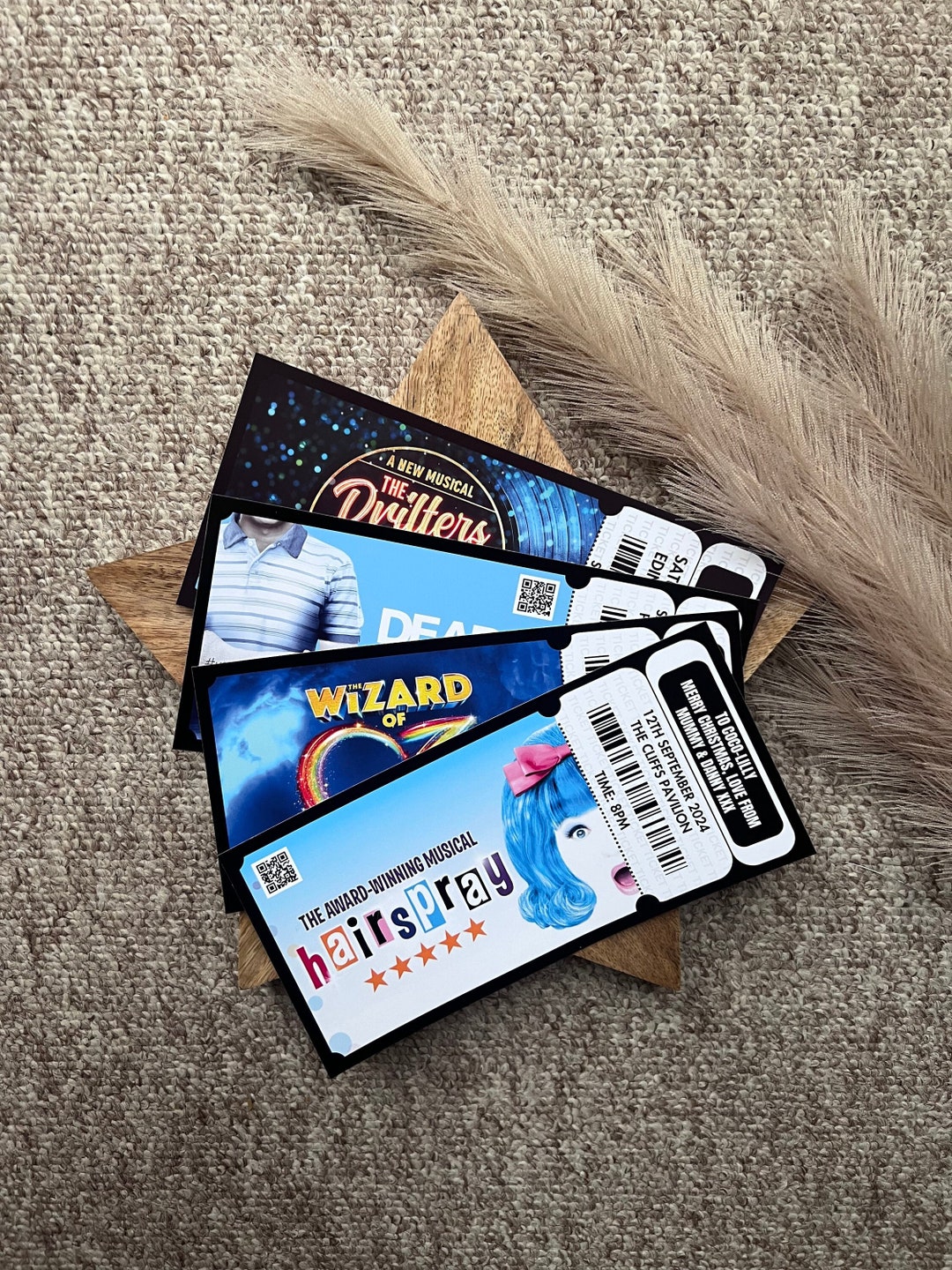 Theatre Ticket Personaliesed Musical Theatre Ticket Memorbilia Ticket ...