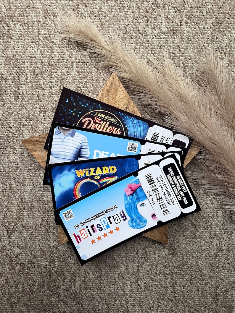 Theatre Ticket Personaliesed Musical Theatre Ticket Memorbilia Ticket ...