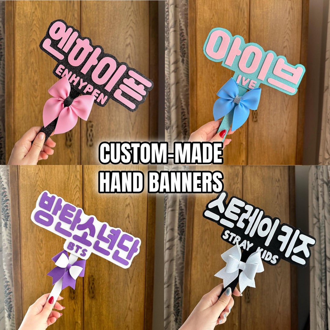 Kpop | Custom Mini-hand Banner | Enhypen, Ateez, TXT, Stray Kids, IVE ...
