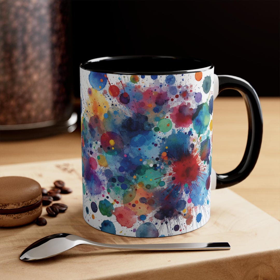 Colourful Paint Splash Mug | Paint Splash Mug | Watercolour Design Mug ...