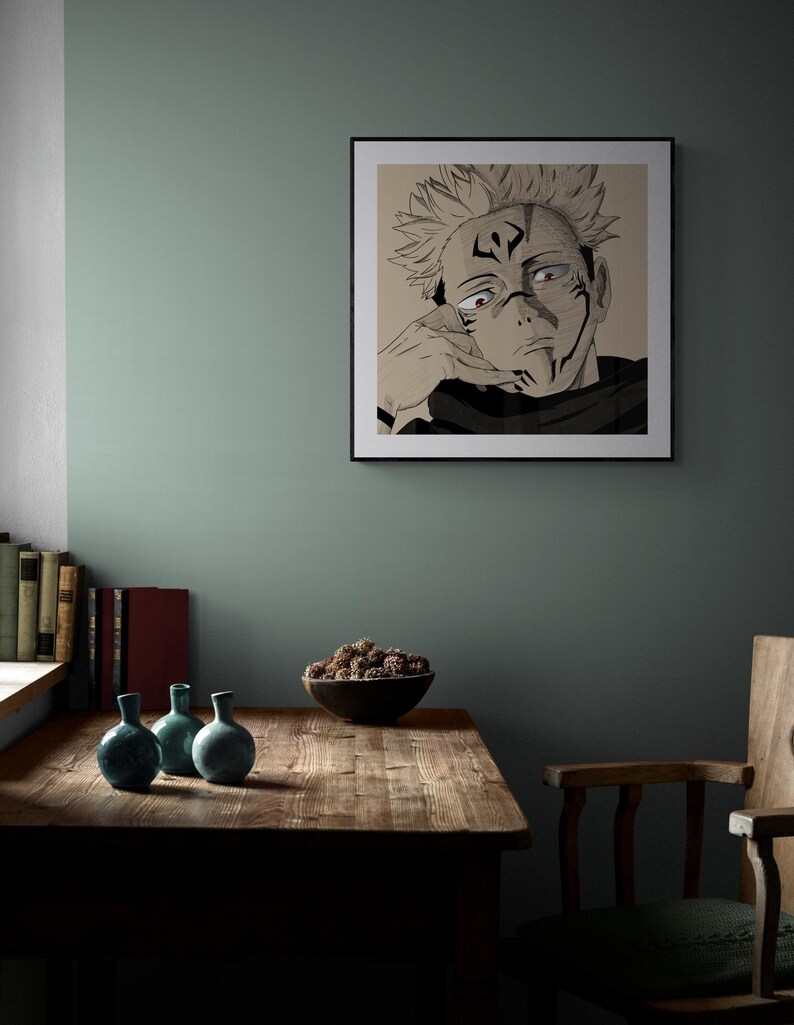 95. Sukuna - Jujutsu Kaisen Fine Art Giclée Print Inspired by Anime ...