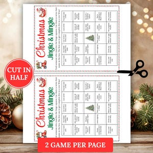 Christmas Jingle Mingle Bingo Game, Get to Know You Christmas, Work ...
