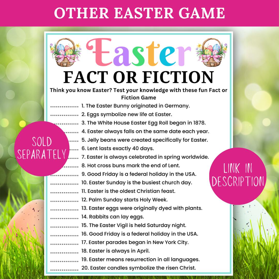Easter Word Scramble Game, Printable Easter Game, Word Unscramble ...