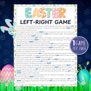 Easter Left Right Game, Printable Easter Sunday Games, Pass the Prize ...