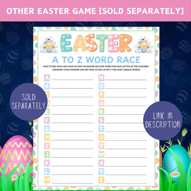 Easter Candy Match up Game, Easter Trivia Quiz, Printable Easter ...