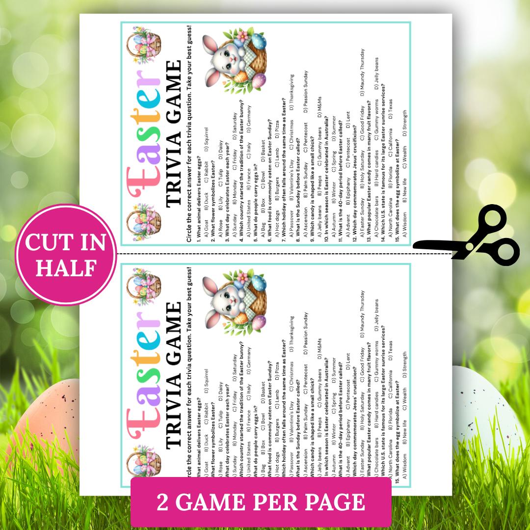 Easter Trivia Game, Holiday Trivia, Printable Easter Party Game, Teen ...