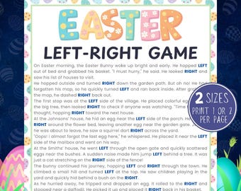 Left Right Easter Game, Pass the Prize Gift Exchange Game, Printable ...