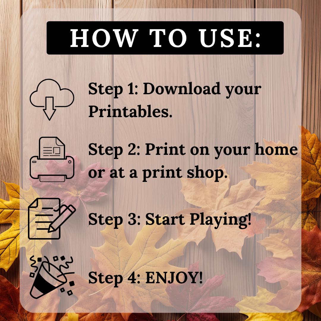Thanksgiving Trivia Game, Printable Thanksgiving Game, Fall Games ...