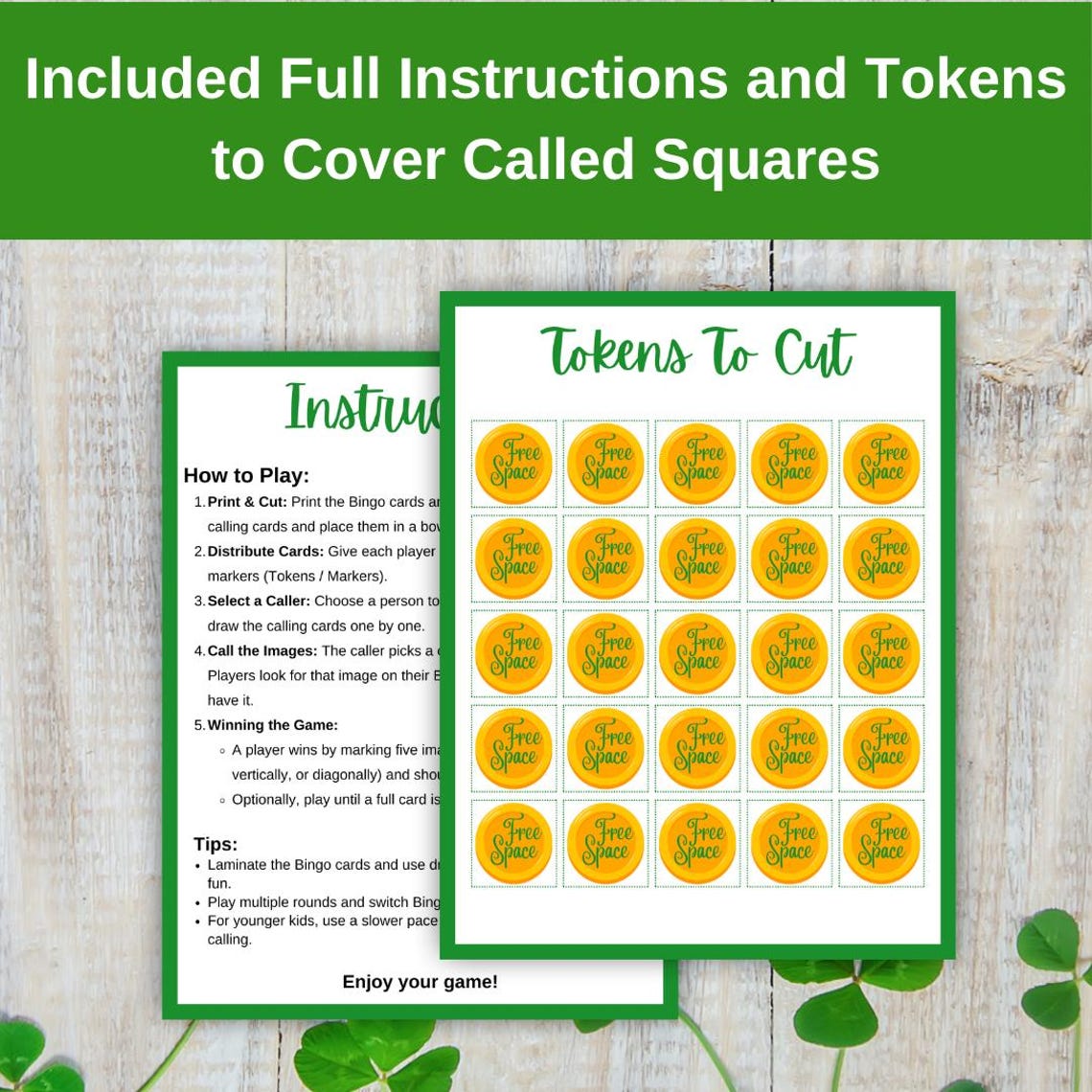 St. Patrick's Day Bingo Game, 50 St. Patrick's Bingo Cards Printable ...